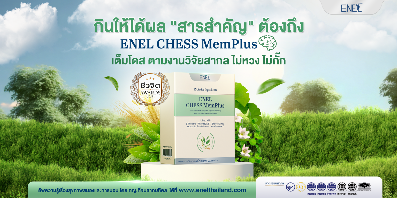 ดูแลเรื่องสมองและการนอน ให้ได้ผล "สารสำคัญ" ต้องถึง - ENEL THAILAND